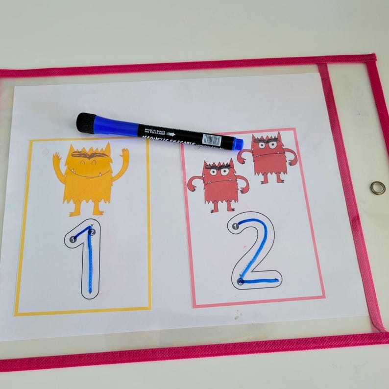 Number Tracing Printable Flashcards, 1 - 10 Counting Activity, Prek ...
