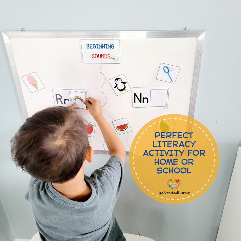 Beginning Sound Printable Activity, Educational Alphabet Game, Pre-k ...