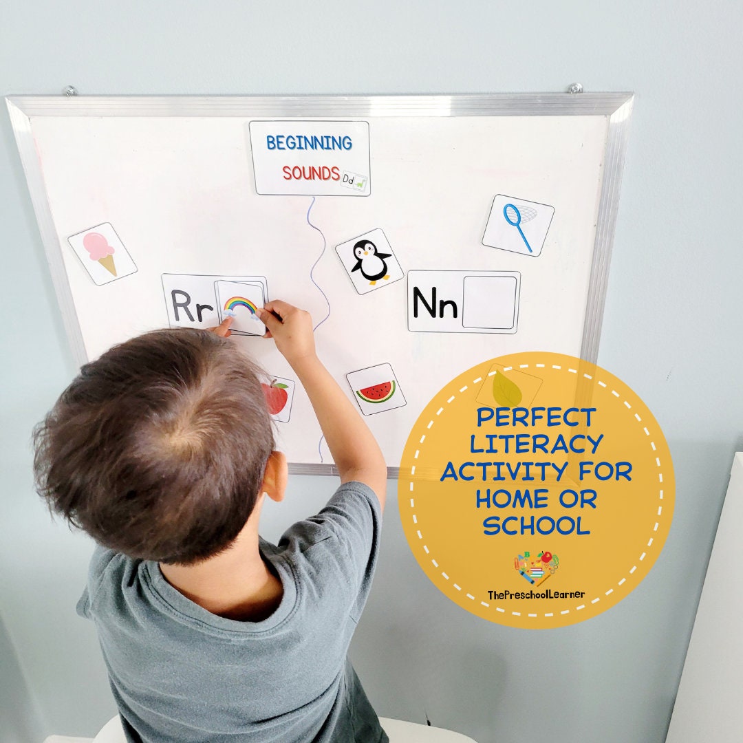 Beginning Sound Printable Activity, Educational Alphabet Game, Pre-k ...