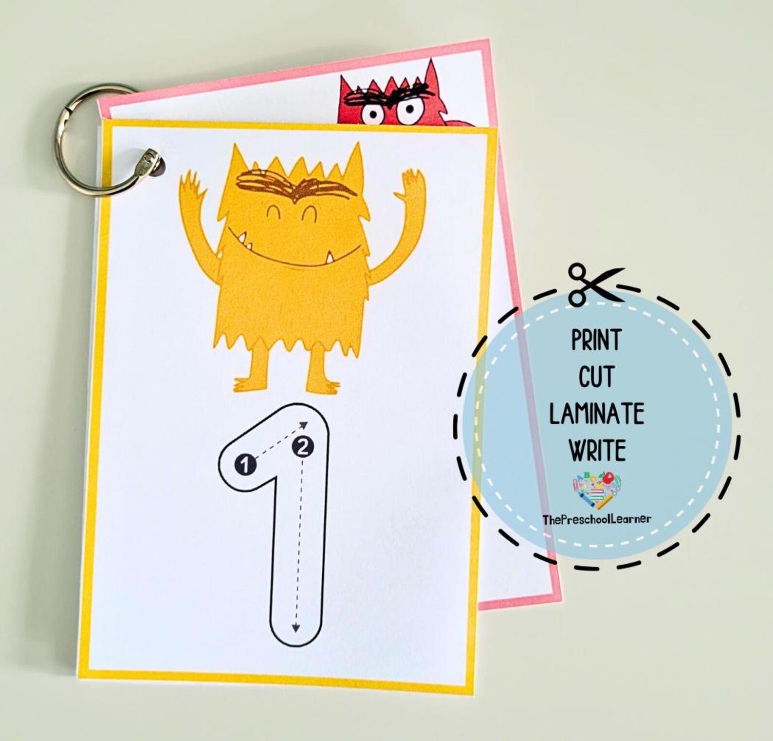 Number Tracing Printable Flashcards, 1 - 10 Counting Activity, Prek ...