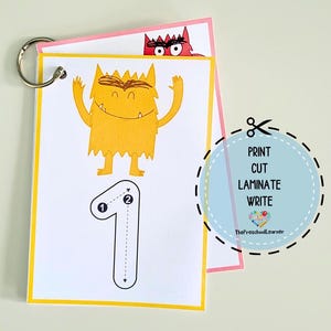 Number Tracing Printable Flashcards, 1 - 10 Counting Activity, Prek ...