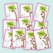 Number Tracing Flashcards: Coconut Counting Activity (PDF) - Etsy