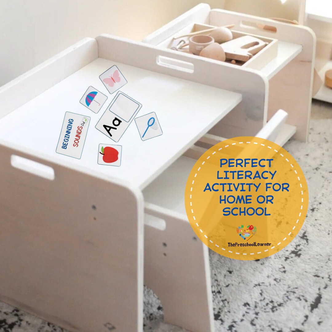 Beginning Sound Printable Activity, Educational Alphabet Game, Pre-k ...