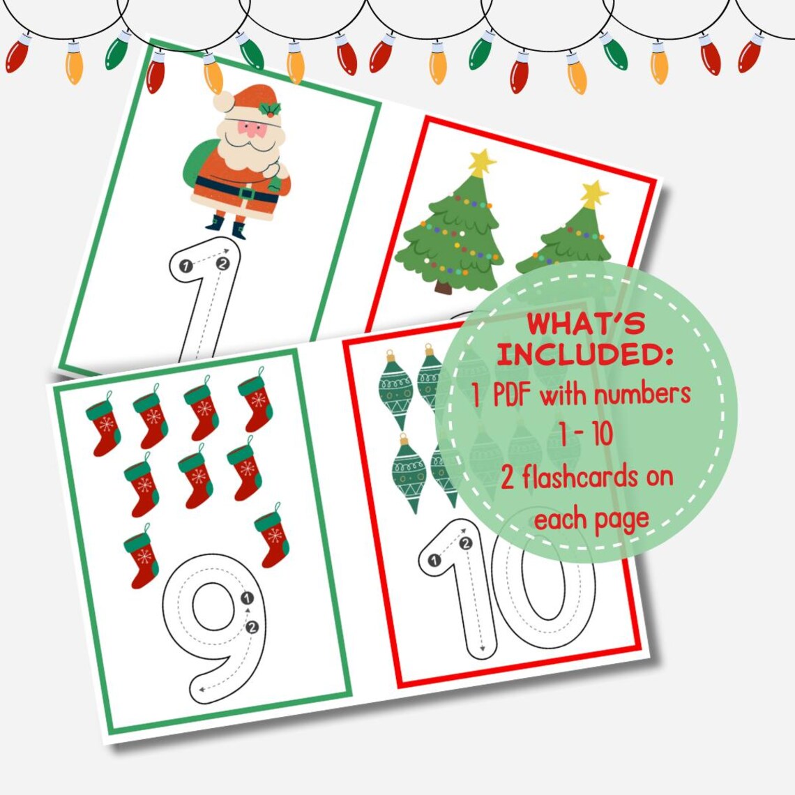 Number Tracing Printable Flashcards, 1 - 10 Counting Activity, Fun ...
