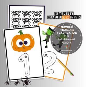 Number Tracing Printable Flashcards, 1 - 10 Counting Activity ...
