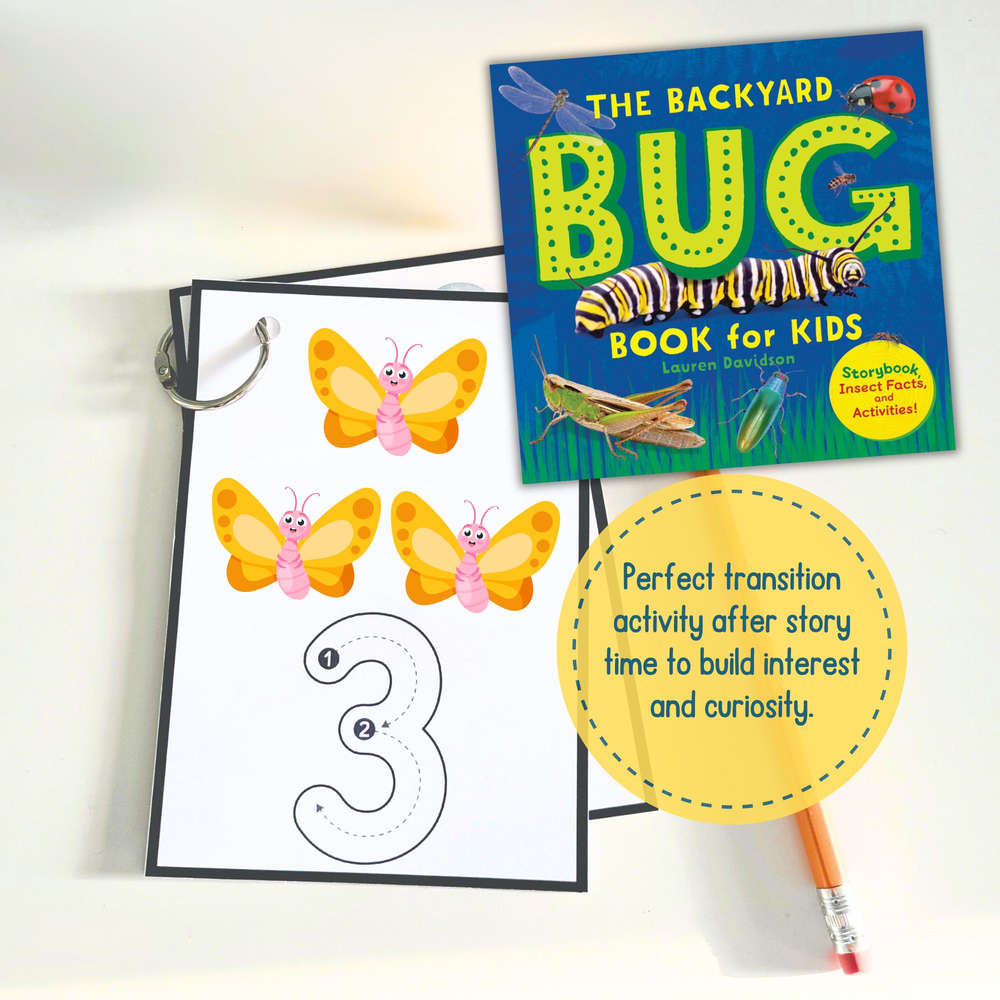 Number Tracing Flashcards: Bugs Counting Activity (PDF Printable) - Etsy