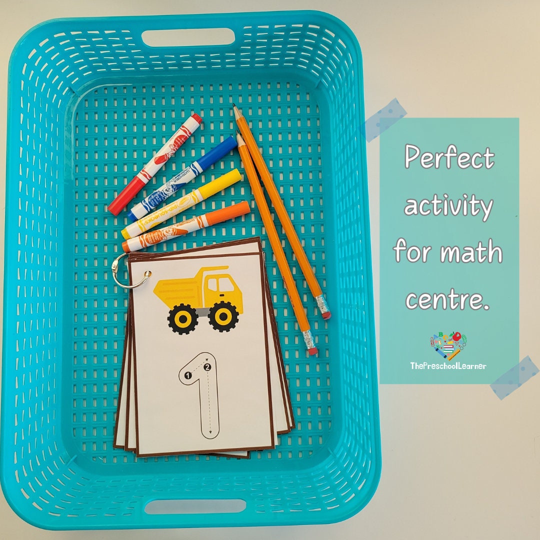 Number Tracing Printable Flashcards, 1 - 10 Counting Activity, Dump ...