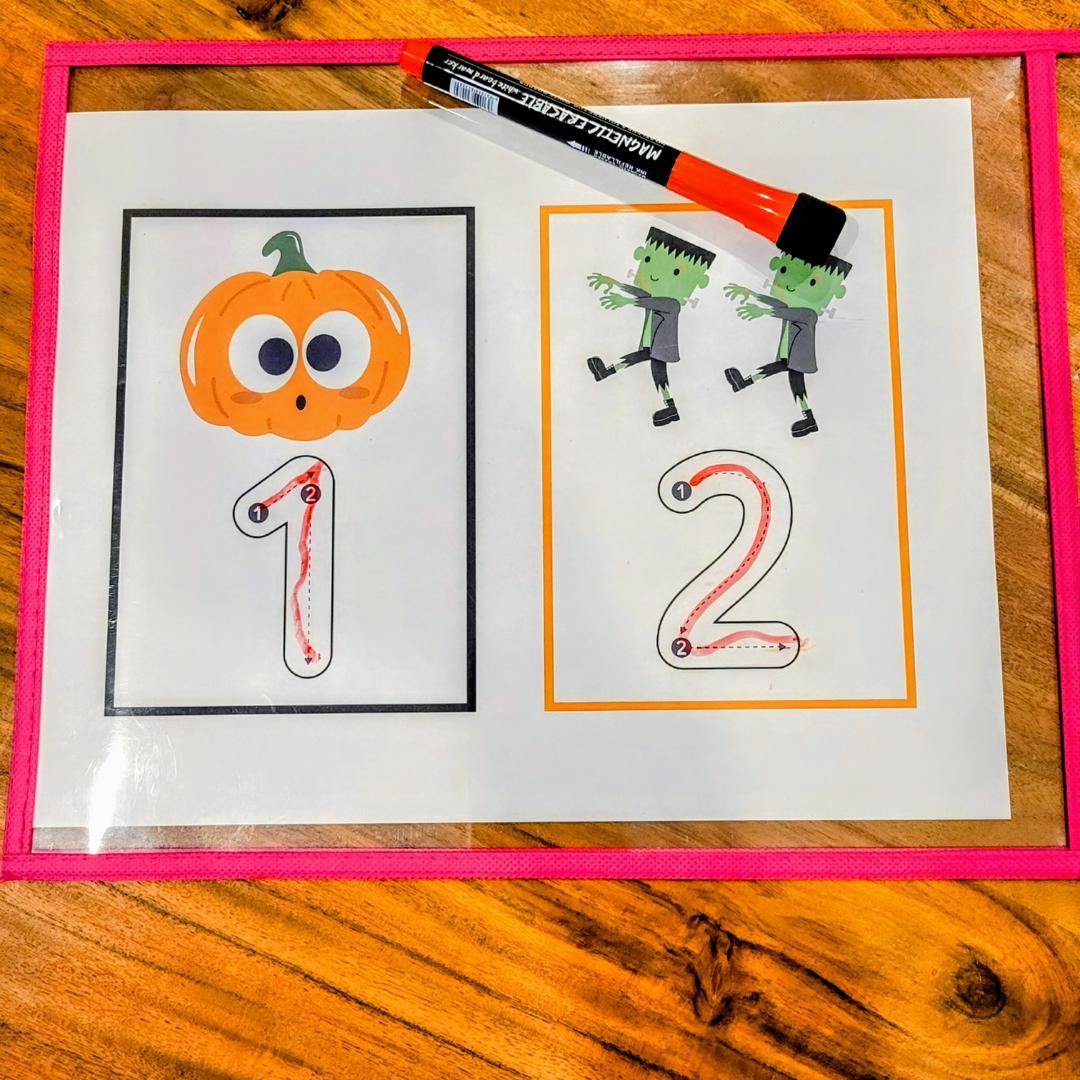 Halloween Number Tracing Flashcards, 1-10 Counting Activity (PDF) - Etsy