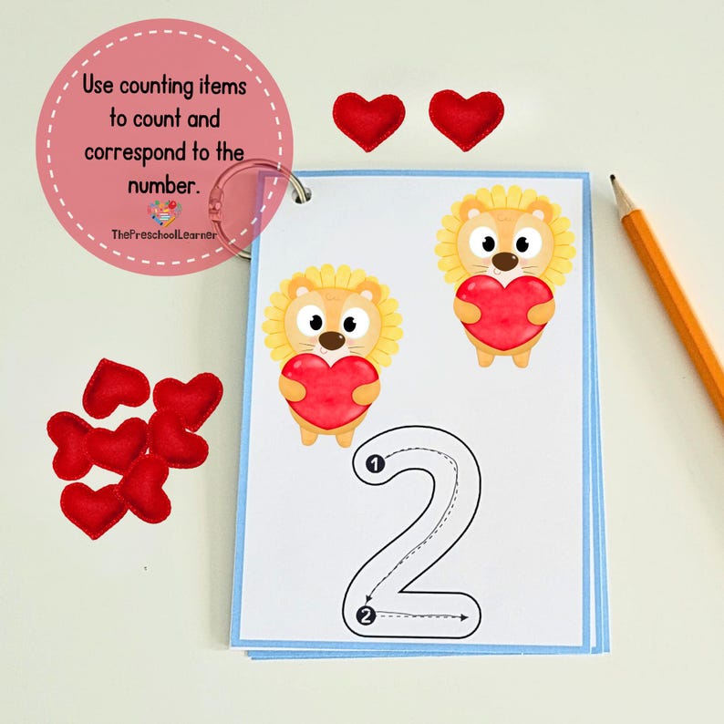 Number Tracing Flashcards: 1-10 Counting Activity (PDF) - Etsy