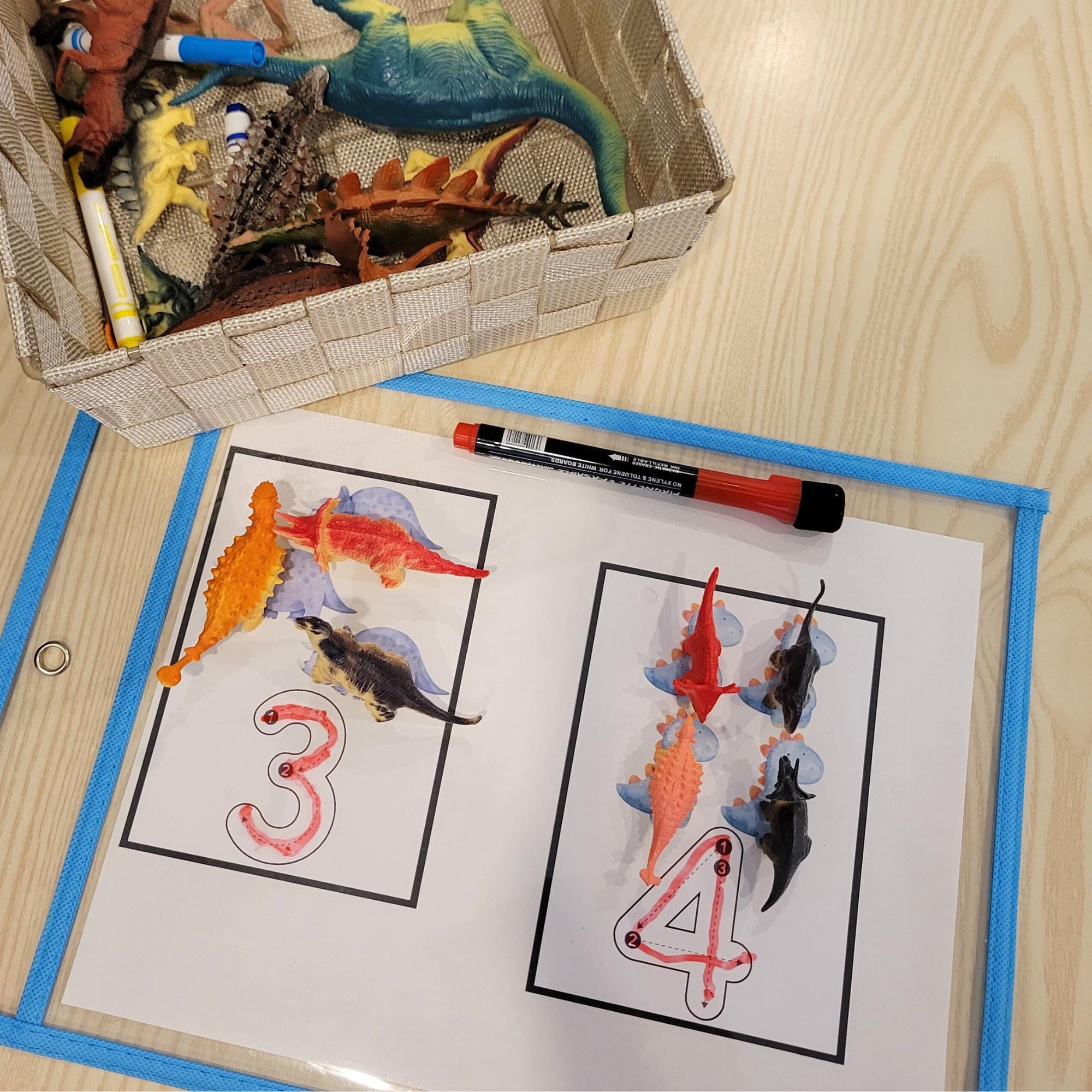 Dinosaur Number Tracing Printable Flashcards, 1 - 10 Counting Activity ...