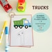 Trucks Number Tracing Flashcards: Kids Math Activity (PDF) - Etsy