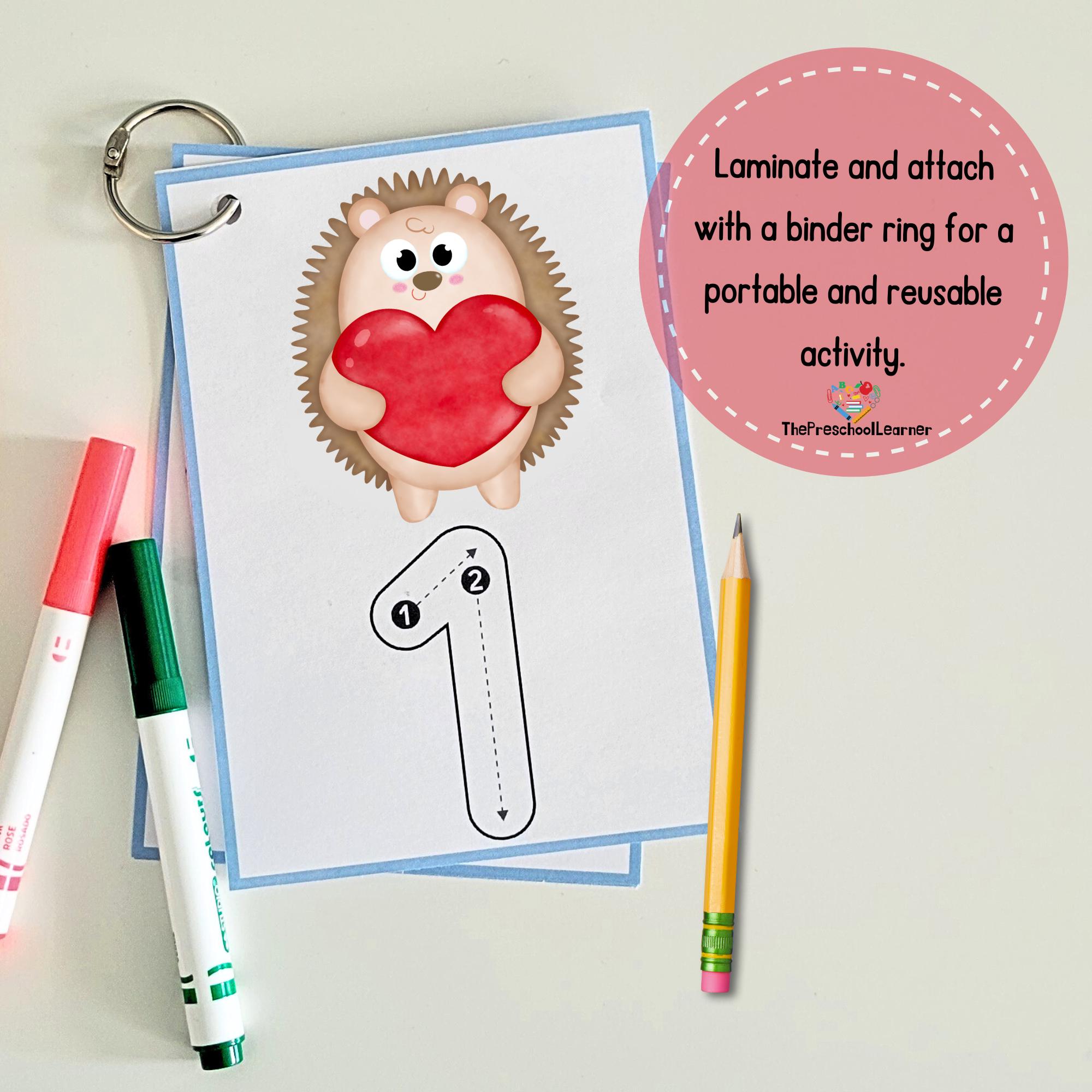 Number Tracing Flashcards: 1-10 Counting Activity (PDF) - Etsy