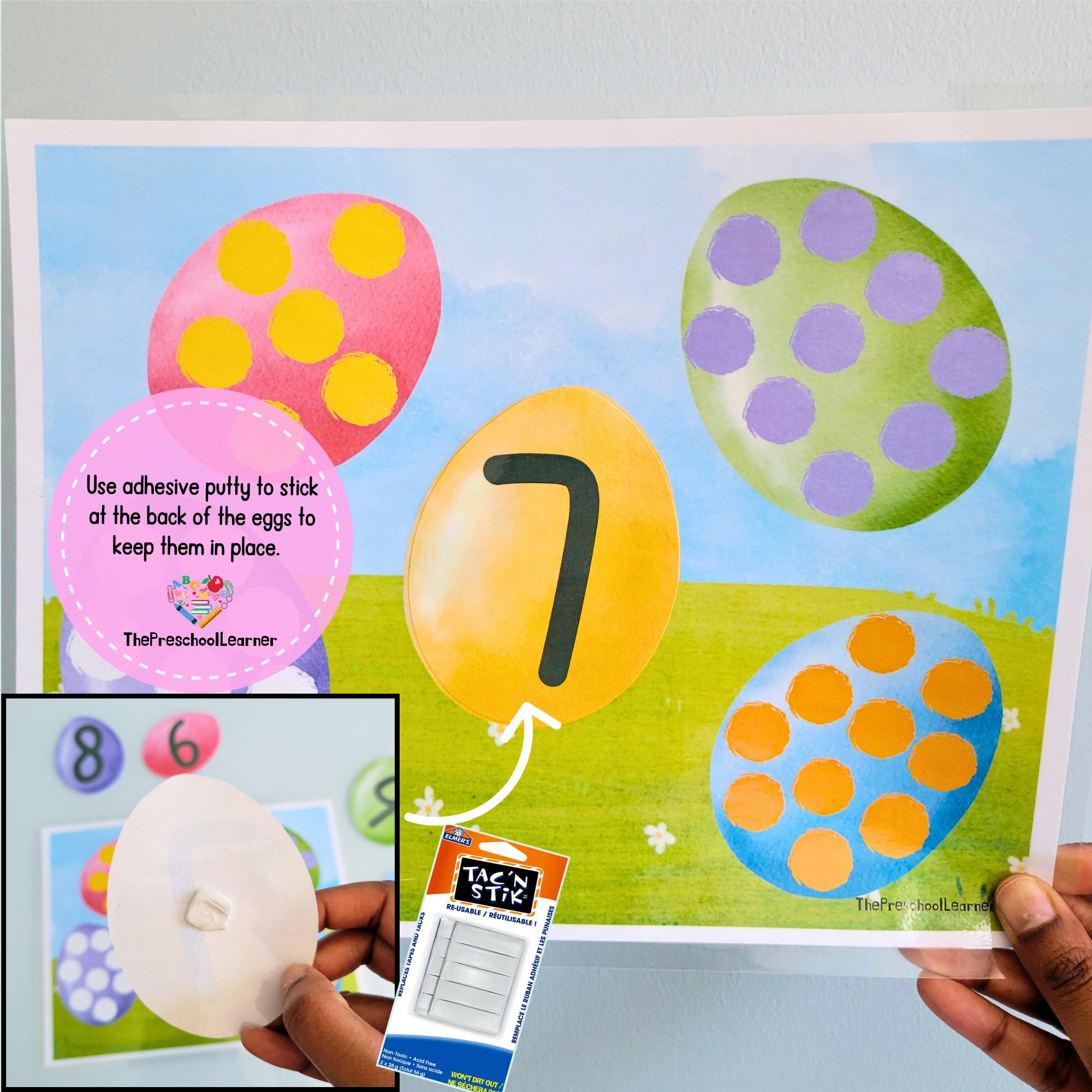 Easter Egg Counting Worksheet: Number Activity, Prek Math (PDF) - Etsy