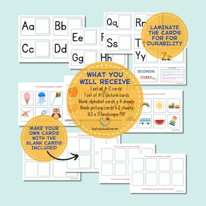 Beginning Sound Printable Activity, Educational Alphabet Game, Pre-k ...
