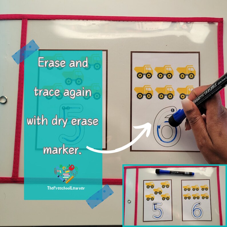 Number Tracing Printable Flashcards, 1 - 10 Counting Activity, Dump ...