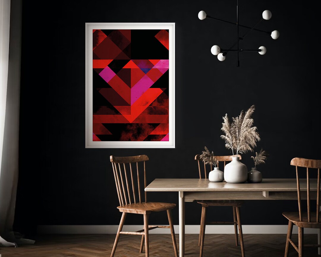 Abstract Red Tone Grid Digital Download Red Symphony Grid - Etsy