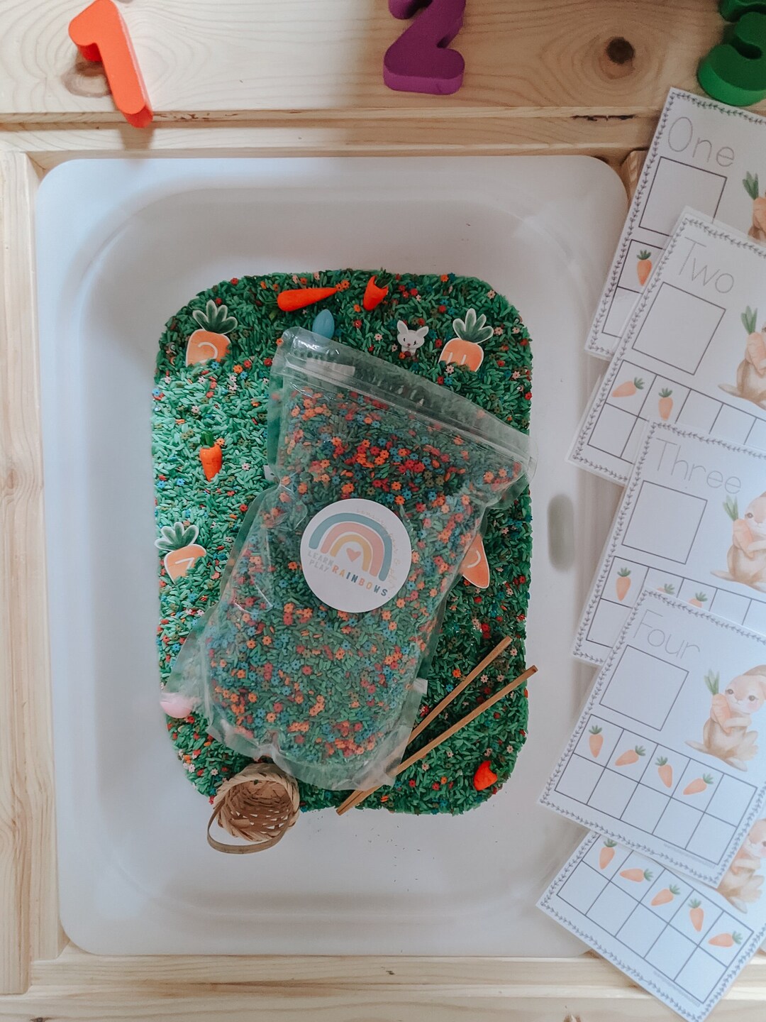 Sensory Bin Filler Spring Themed Sensory Bin Rice Easter Sensory Bin ...