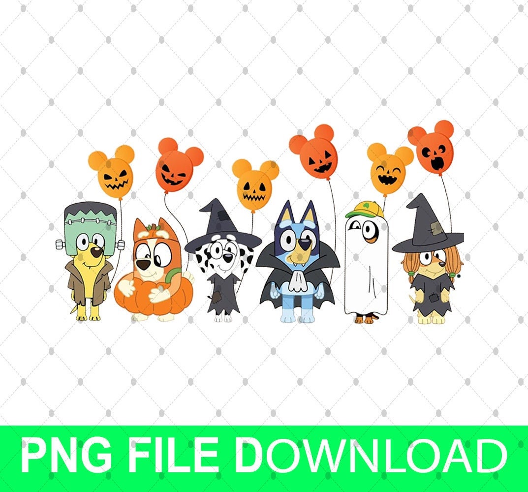 Bluey Halloween PNG, Bluey Pumpkin Png, Halloween Png, Bluey Png, Bluey ...