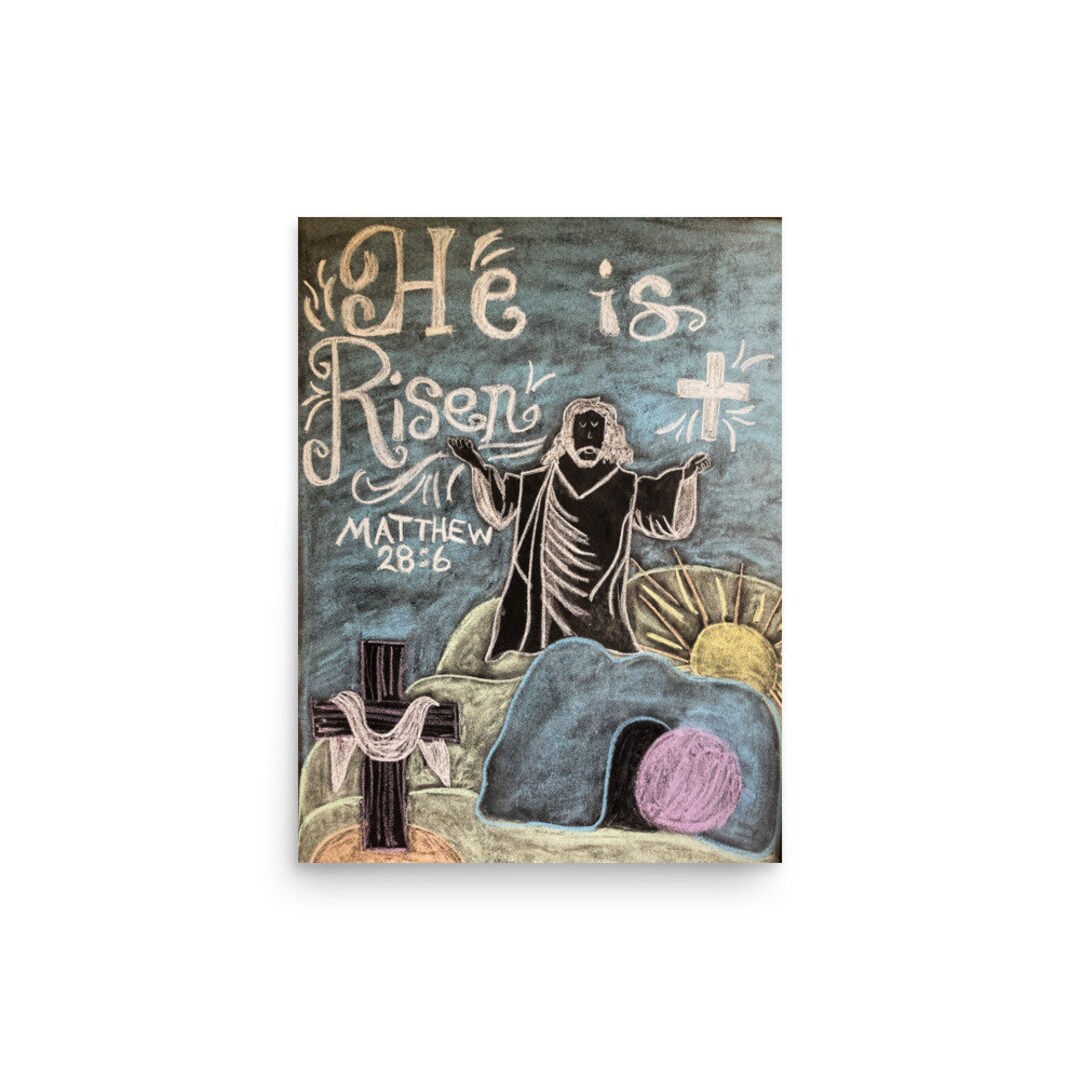Easter He is Risen Poster - Etsy