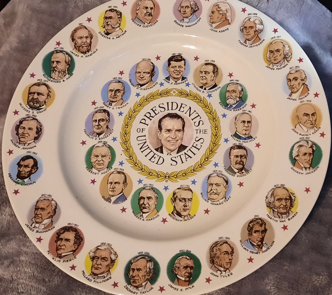 Vintage Presidents of the United States Collectors Plate - Etsy