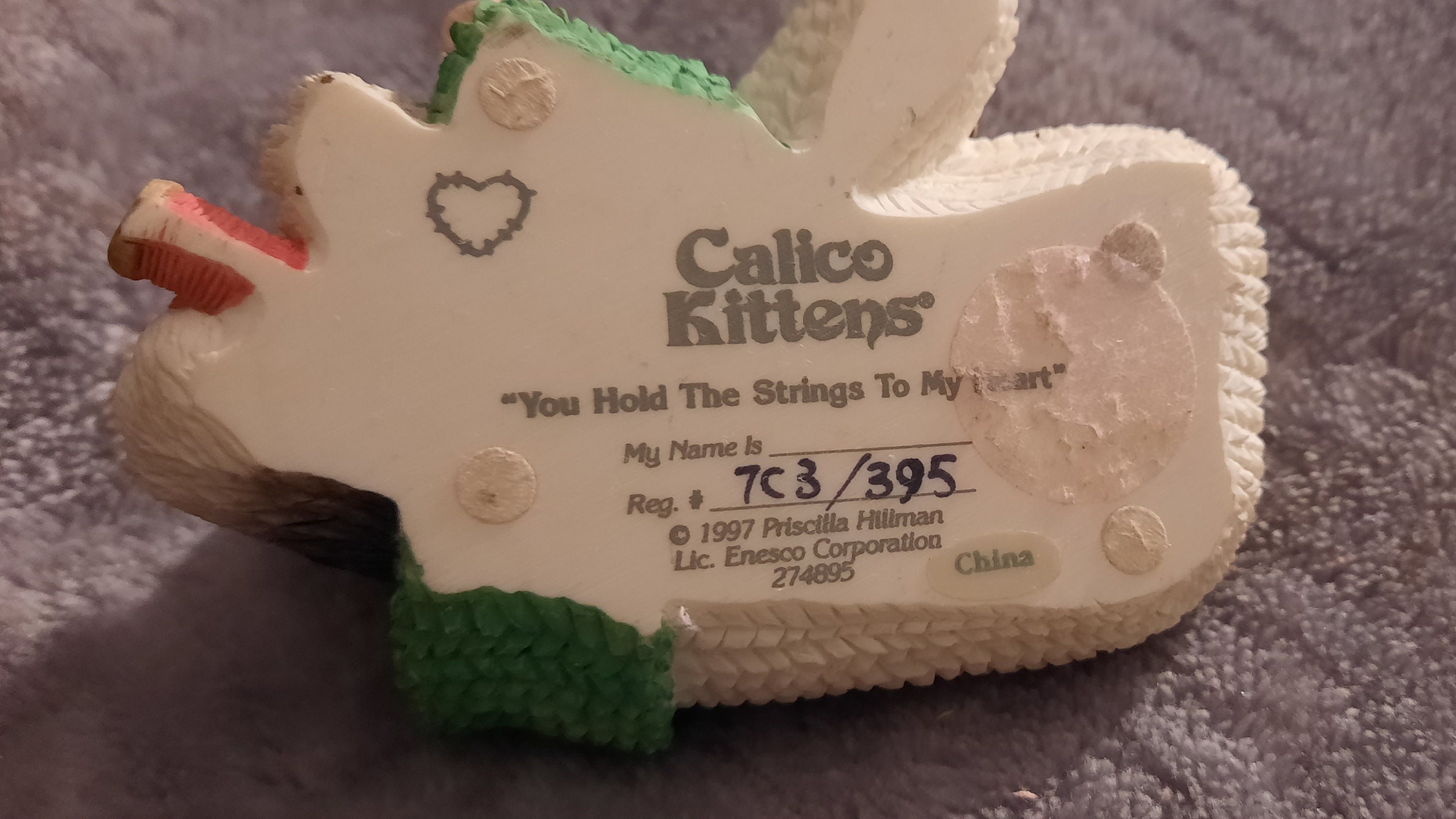 Vintage Enesco Cat Figurine you Hold the Strings to My - Etsy