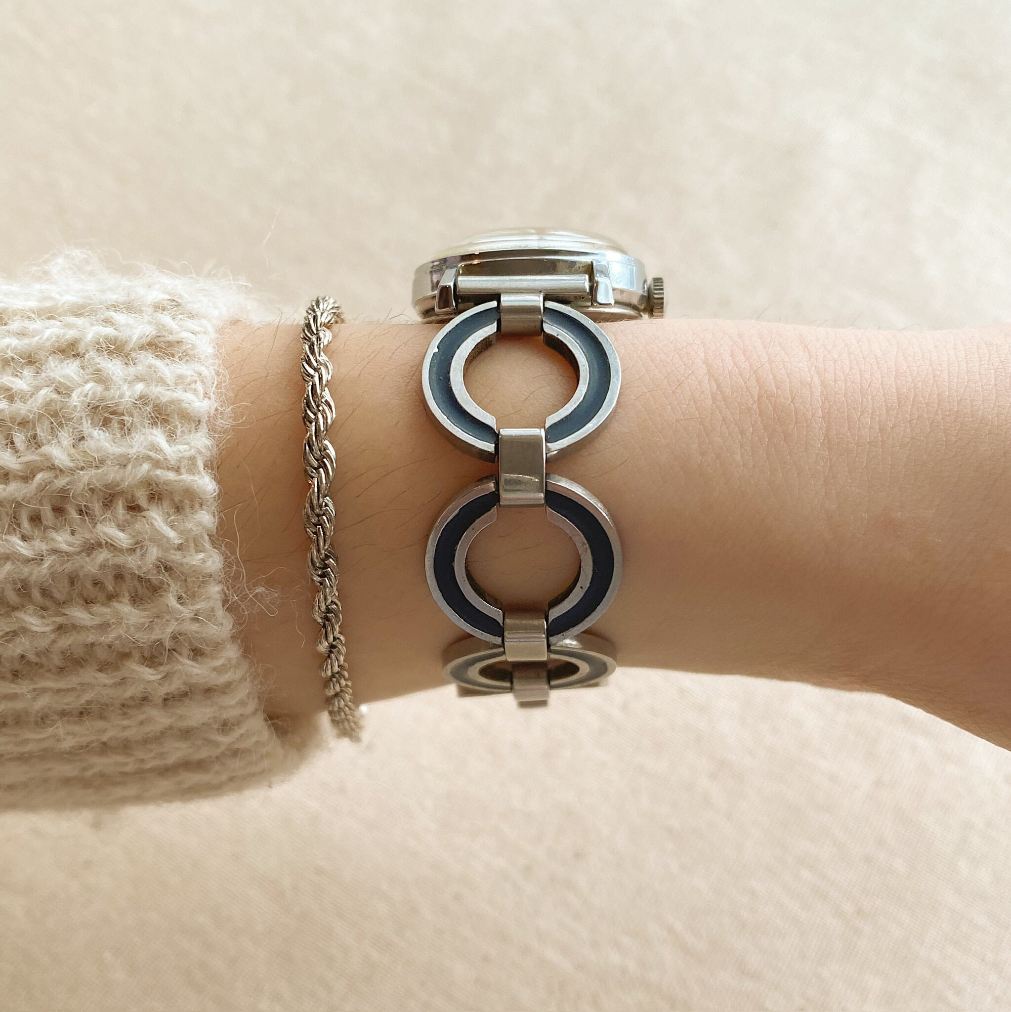 Vintage 1970'S Timex Blue Wrist Watch Unisex Unique Watch Funky ...