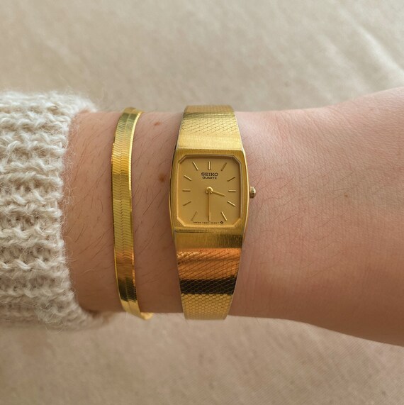 Vintage Seiko Gold Classic Dress Watch 90s Ultra Rare - Gem
