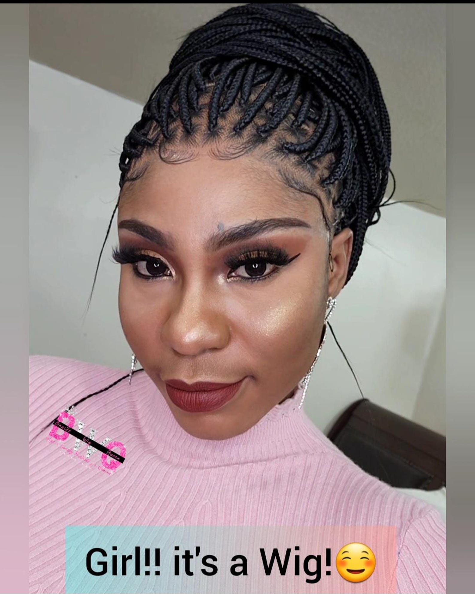 Small Knotless Box Braid Wig full Lace - Etsy