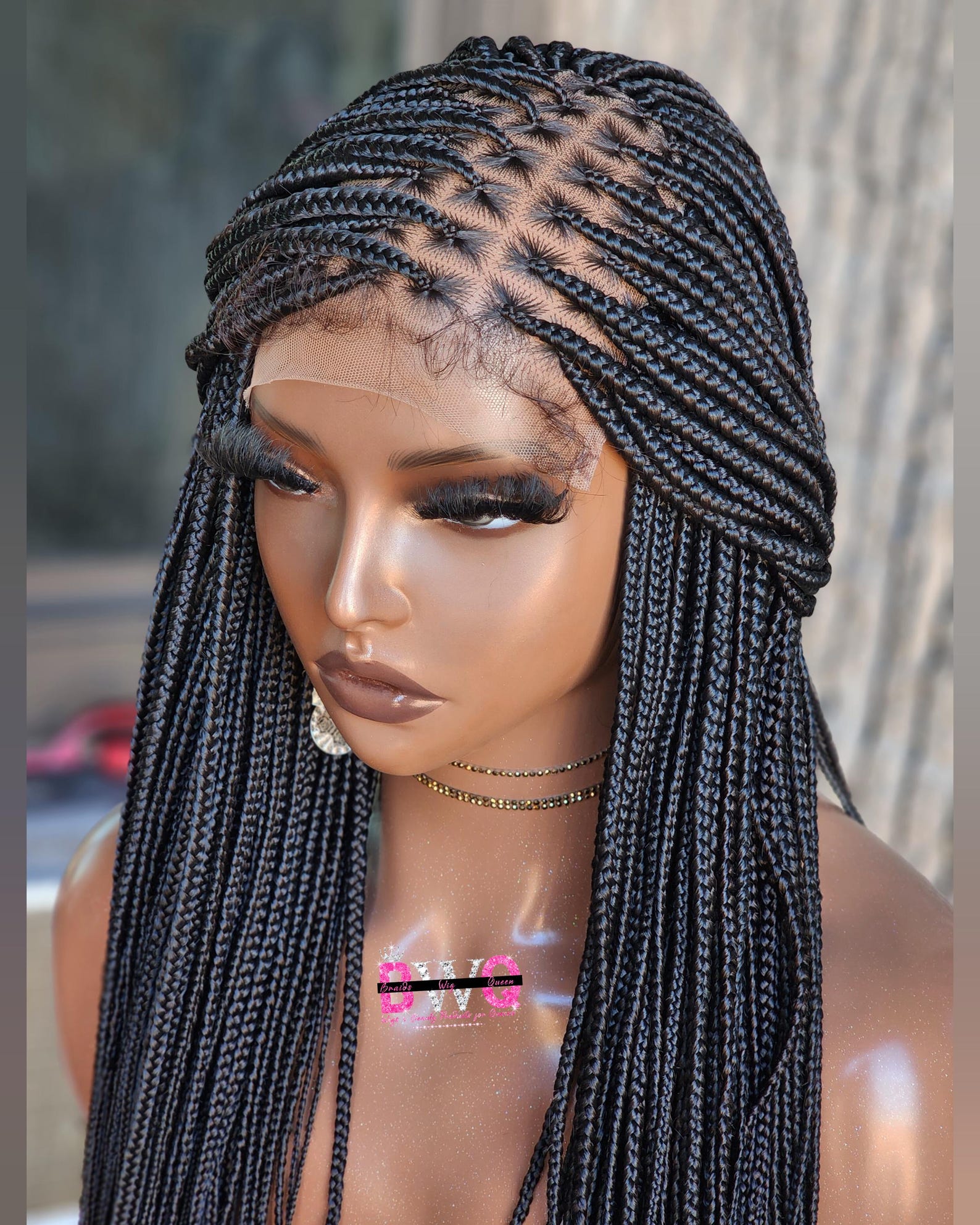 Small Knotless Box Braid Wig -5x5 Closure (medium Cap Size) - Etsy