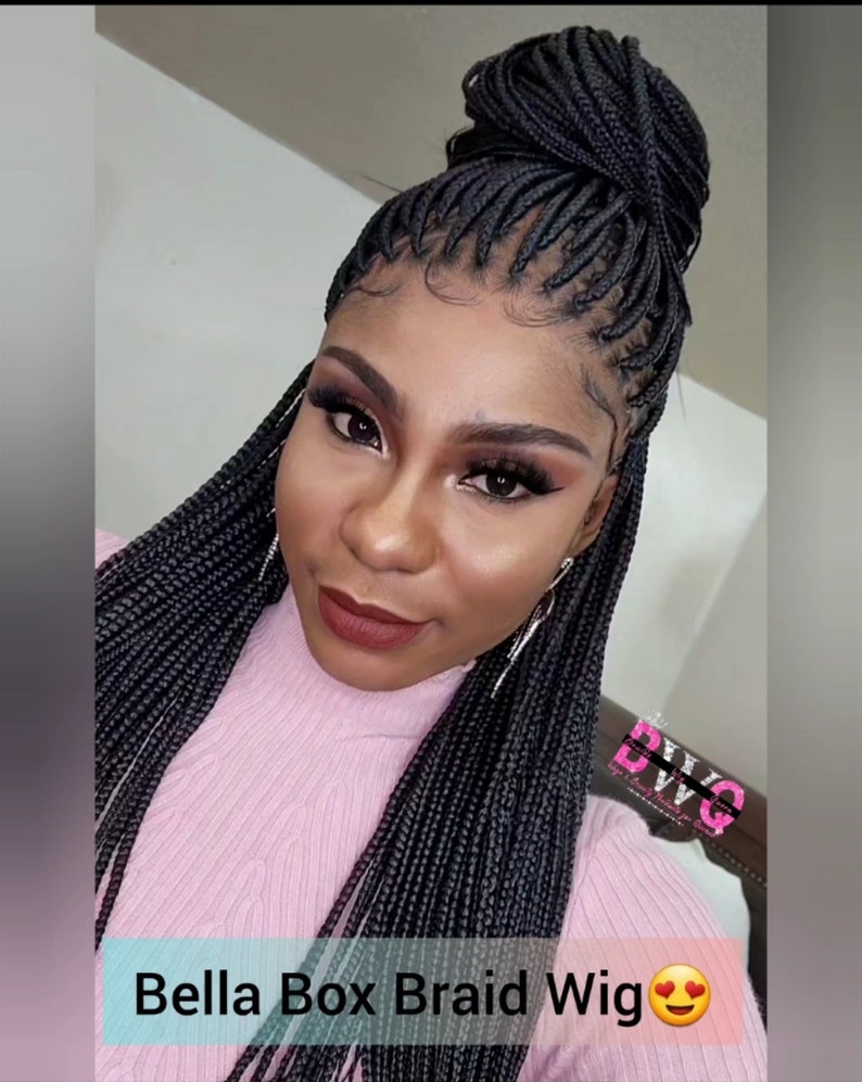 Small Knotless Box Braid Wig full Lace - Etsy