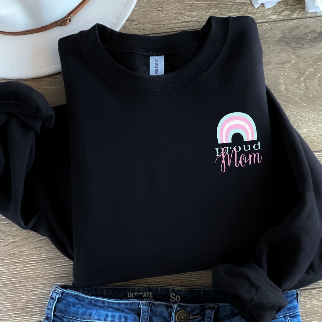 Trans Mom Sweatshirt Proud Mom Trans Sweatshirt, Trans Pride Mom Shirt ...