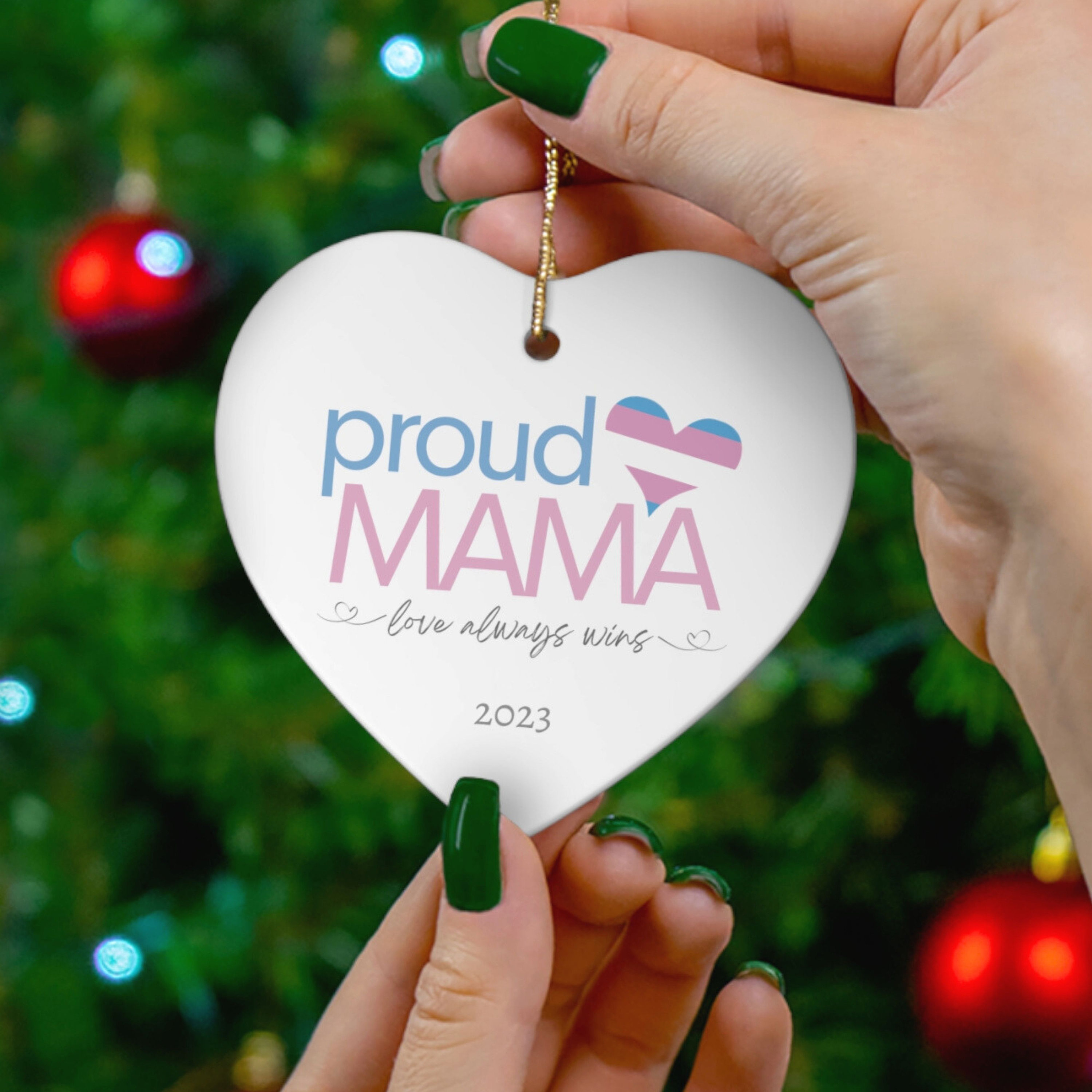 Proud Trans Mama Love, Trans Mom Xmas, LGBTQ Mama, Transgender Gift for ...