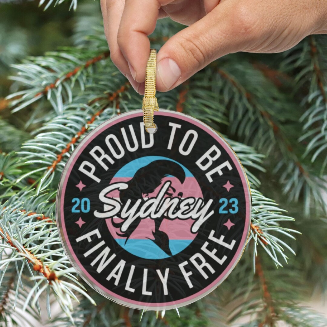 Personalized Trans Female Christmas Ornament: LGBTQ+ Gift Tag - Etsy