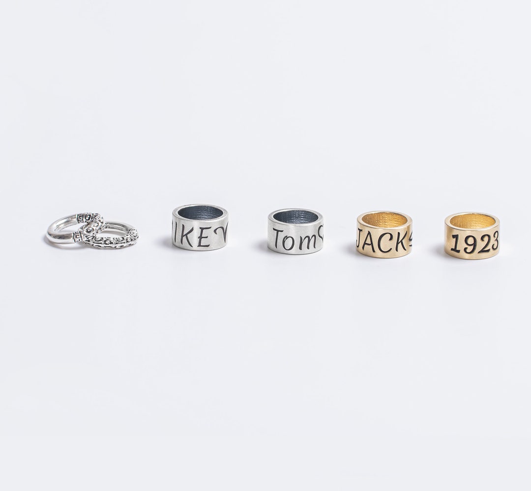 Personalized Silver/gold Beads for Bracelets, Customized Gold Charms ...