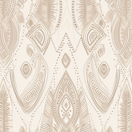 Neutral Boho Pattern, Digital Pattern, Seamless Pattern, Digital Paper ...