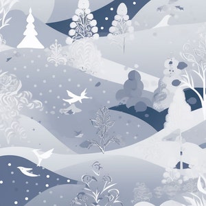 Winter Wonderland Textures Digital Download Paper Seamless Printable ...