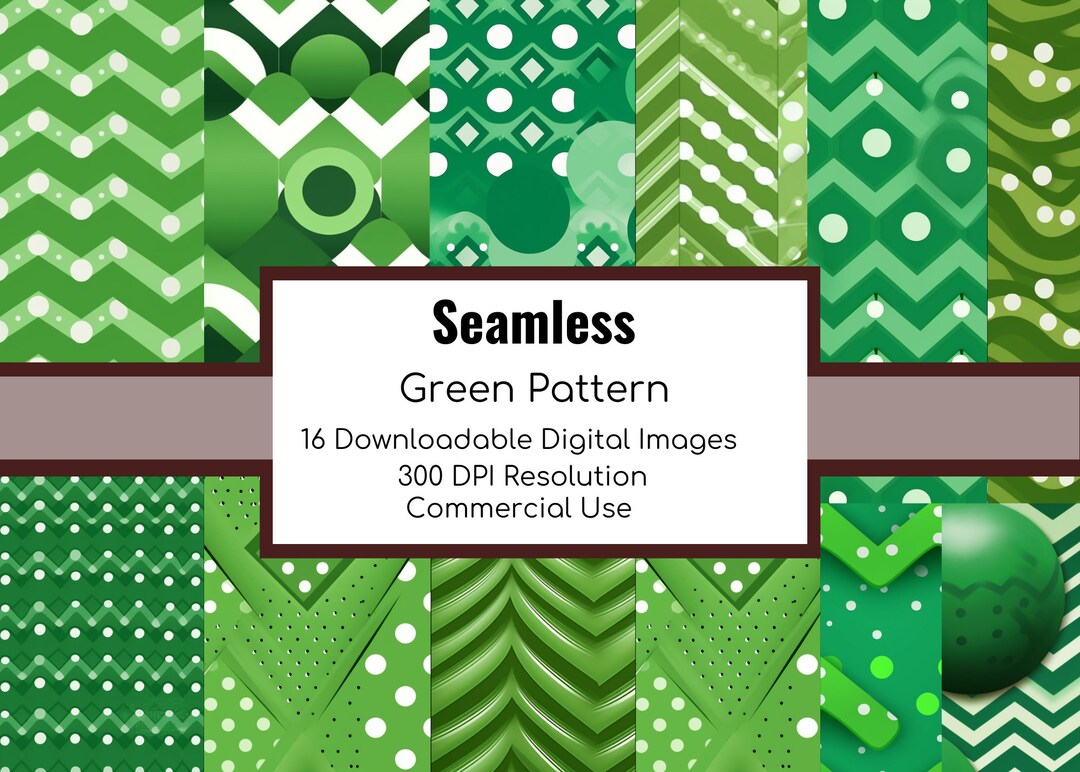 Green Patterns Digital Paper Green Patterned Backgrounds 24 Papers 12in ...