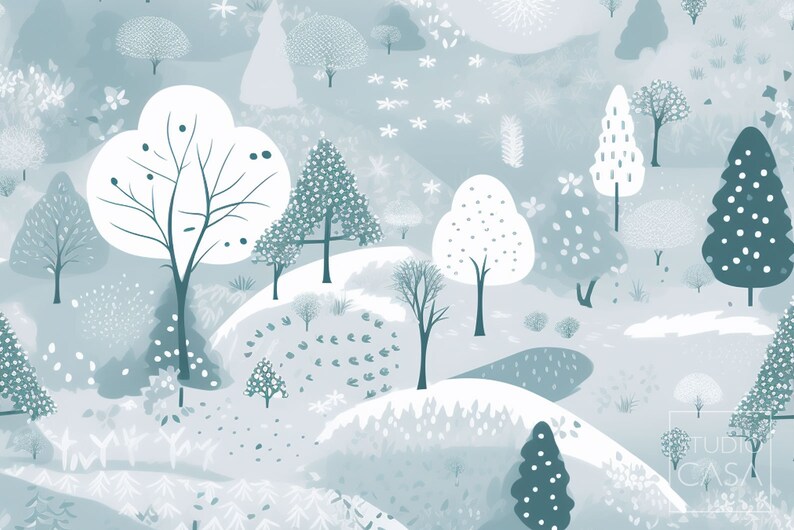 Winter Wonderland Textures Digital Download Paper Seamless Printable ...
