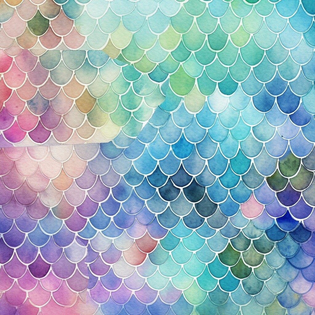 Mermaid Scales Digital Paper, Mermaid Tail Shimmer Textures, Scale ...