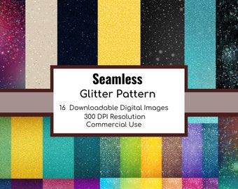 100 Glitter Digital Paper, Commercial Use JPEG Glittered Paper, Rainbow ...