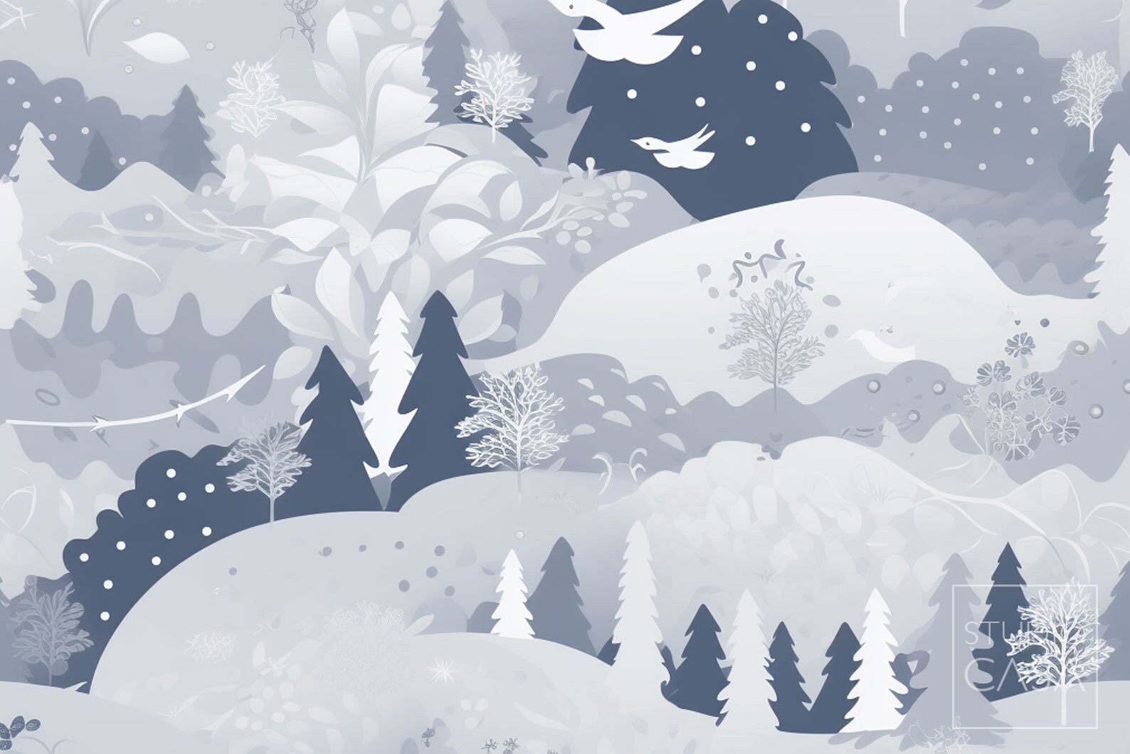 Winter Wonderland Textures Digital Download Paper Seamless Printable ...