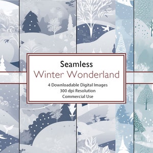 Winter Wonderland Textures Digital Download Paper Seamless Printable ...