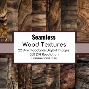 Seamless Wood Textures Digital Paper, Rustic Wood Digital Paper Pack ...