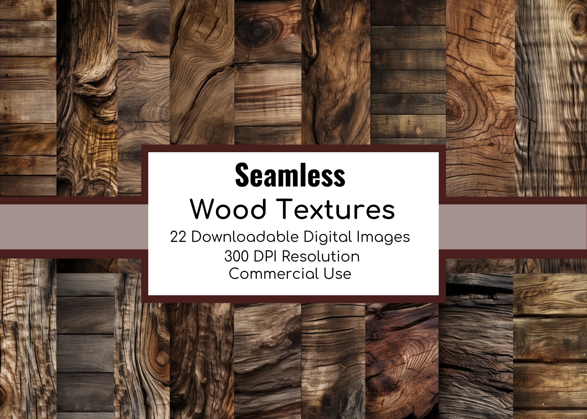 Seamless Wood Textures Digital Paper, Rustic Wood Digital Paper Pack ...