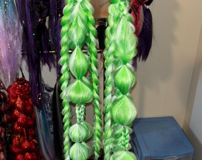 Lime Green Pigtail Extensions - Etsy
