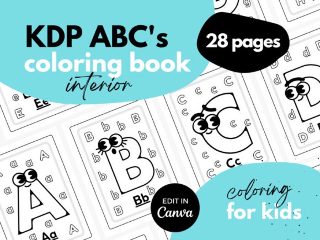 Abc's Coloring Book, Learning,kids, School, Home School, Instant ...