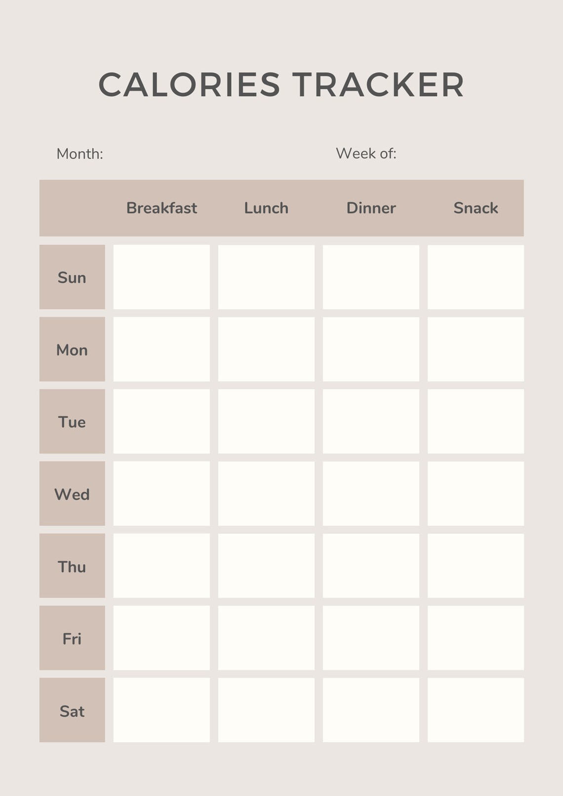 Digital Meal Planner and Tracker With Diet Fitness and Calorie Tracker ...