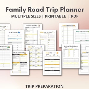 Ultimate Road Trip Planner, Printable Road Trip Planner Bundle, Family ...