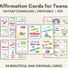 Affirmation Cards for Teens | 84 Positive Daily Affirmations for ...
