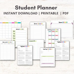Student Planner Printable, Academic Planner Printable, High School ...